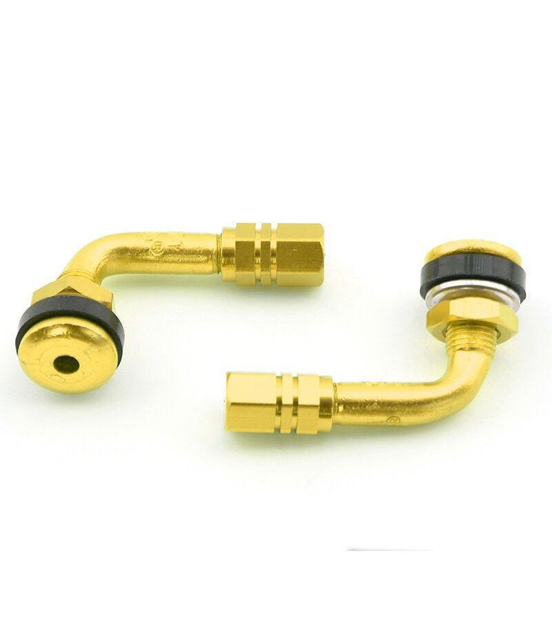Kit 2 anodized motorcycle valves. Gold 100D